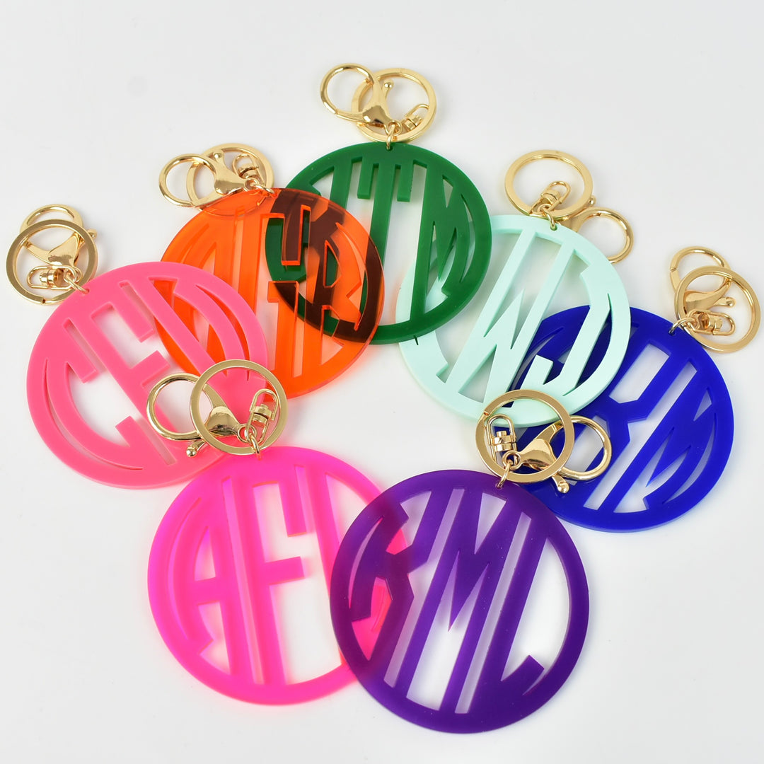 ACRYLIC MONOGRAM KEYCHAIN – The Paper Dress