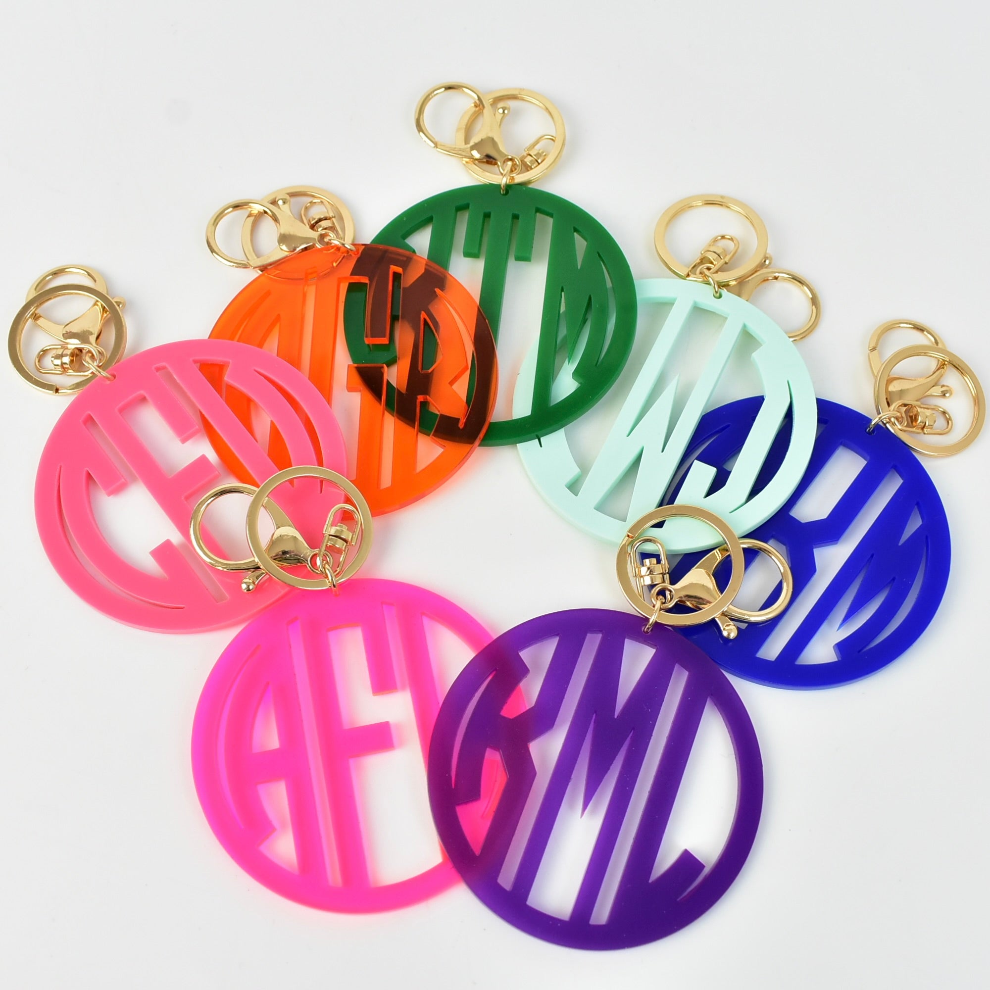 ACRYLIC MONOGRAM KEYCHAIN – The Paper Dress
