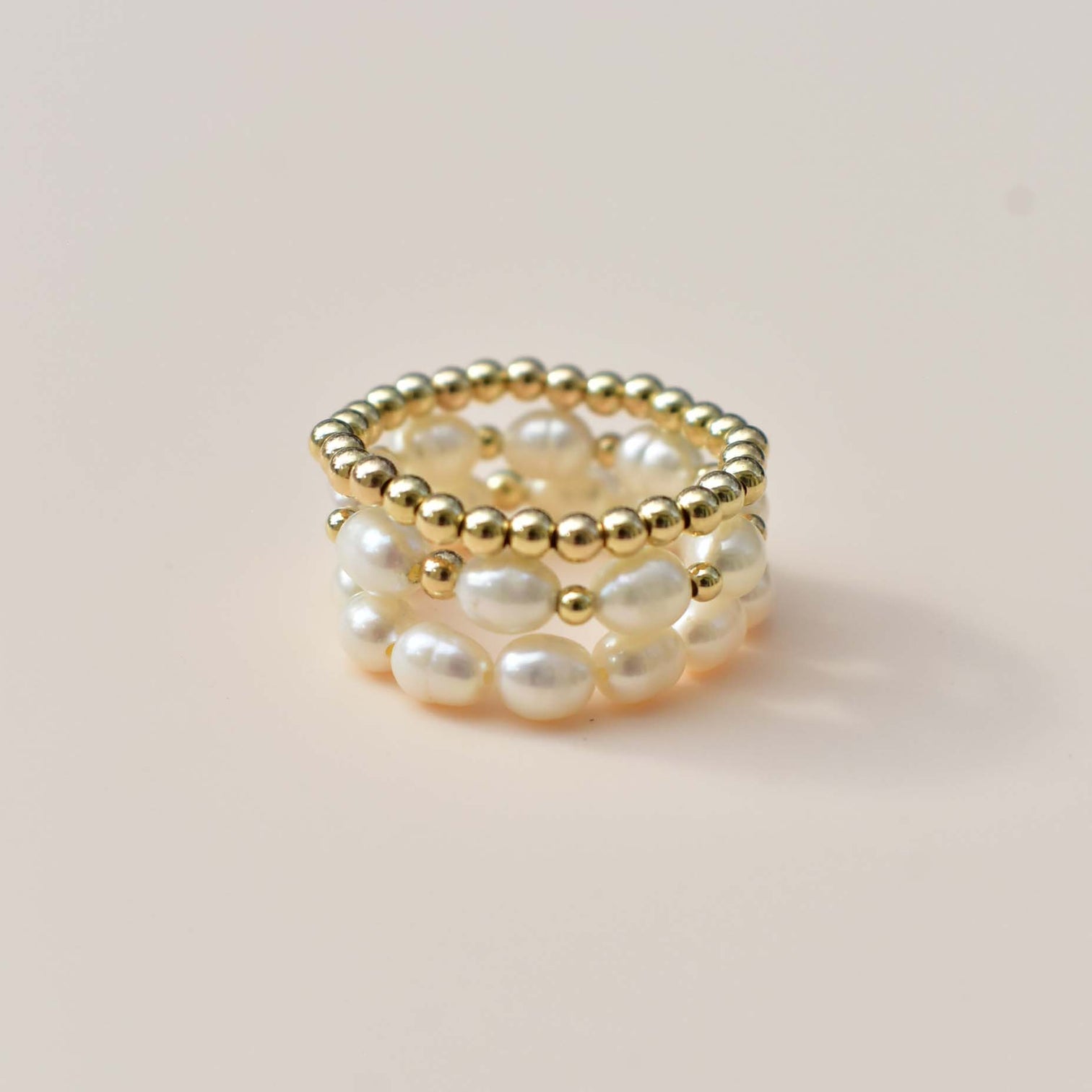 PEARL & GOLD RING STACK – The Paper Dress